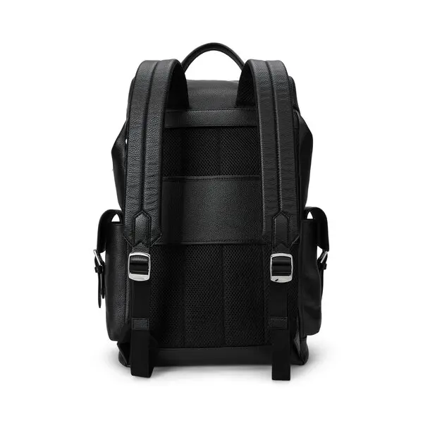 Ralph Lauren Pebbled Leather Backpack - Black