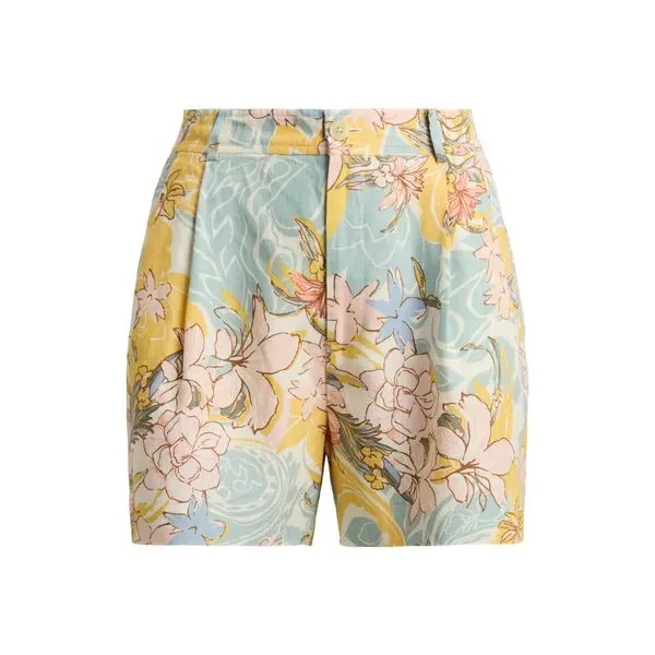 Ralph Lauren Floral Pleated Linen Short
