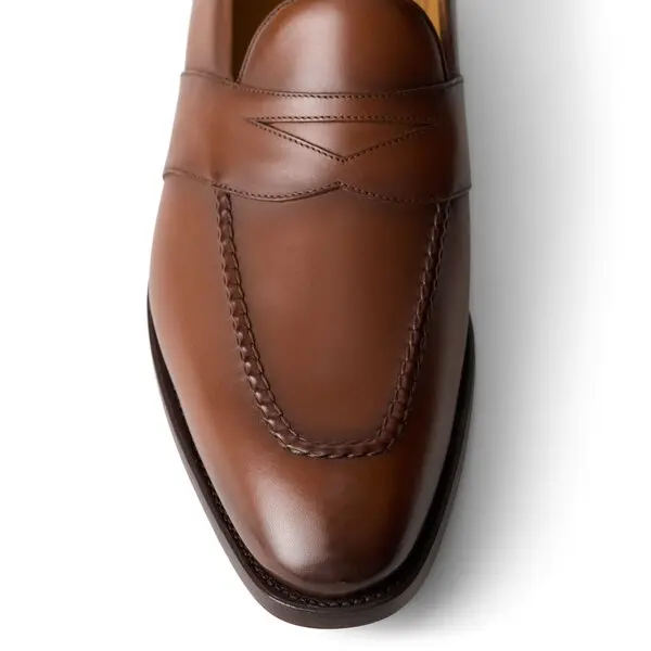 Ralph Lauren Meegan Calfskin Penny Loafer - Tan