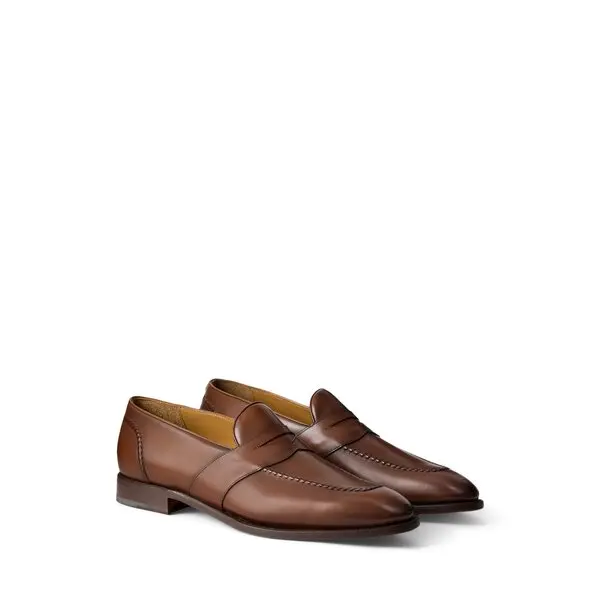 Ralph Lauren Meegan Calfskin Penny Loafer - Tan