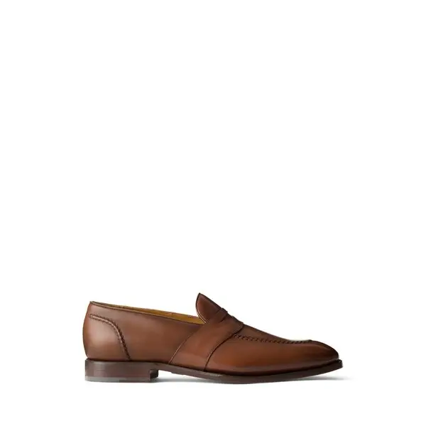 Ralph Lauren Meegan Calfskin Penny Loafer - Tan