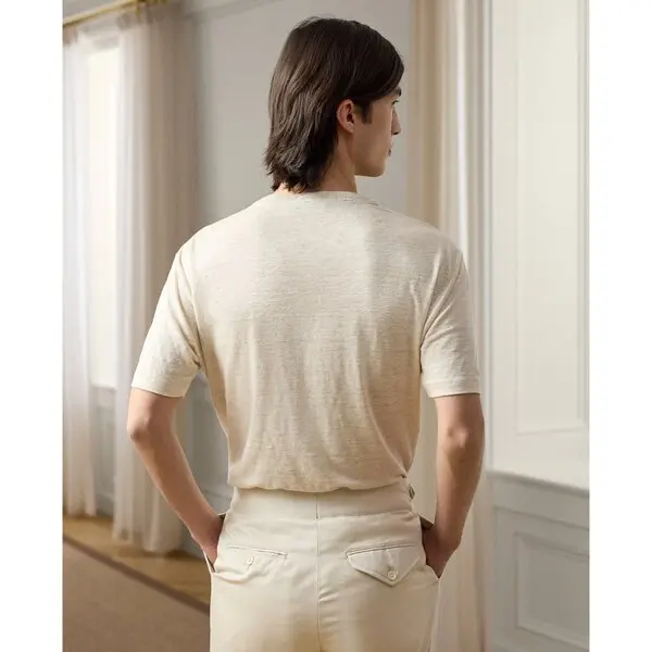 Ralph Lauren Linen Jersey Pocket T-shirt - Limestone