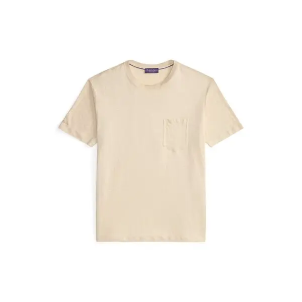 Ralph Lauren Linen Jersey Pocket T-shirt - Limestone