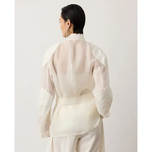 Ralph Lauren Zaria Silk Gazar Field Jacket
