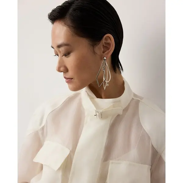 Ralph Lauren Zaria Silk Gazar Field Jacket