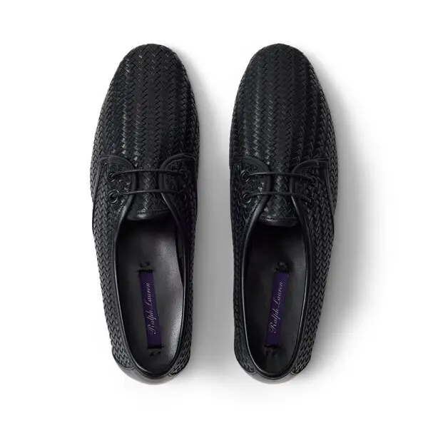 Ralph Lauren Christie Woven Leather Oxford