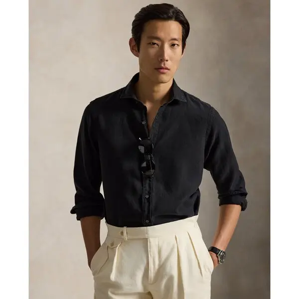 Ralph Lauren Classic Fit Linen Shirt - Polo Black