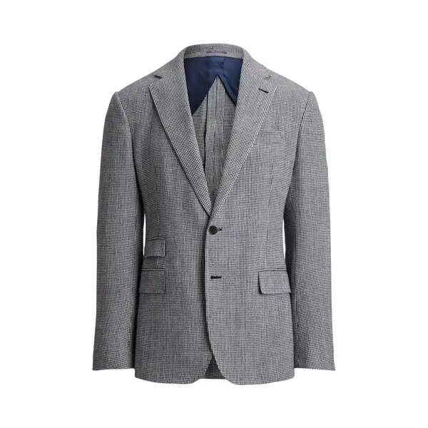 Ralph Lauren Kent Hand-tailored Tick-weave Sport Coat - Navy/white