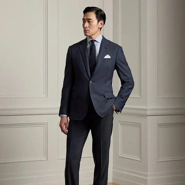 Ralph Lauren Kent Hand-tailored Glen Plaid Wool Suit