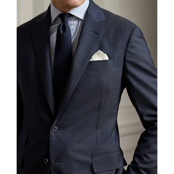 Ralph Lauren Kent Hand-tailored Glen Plaid Wool Suit