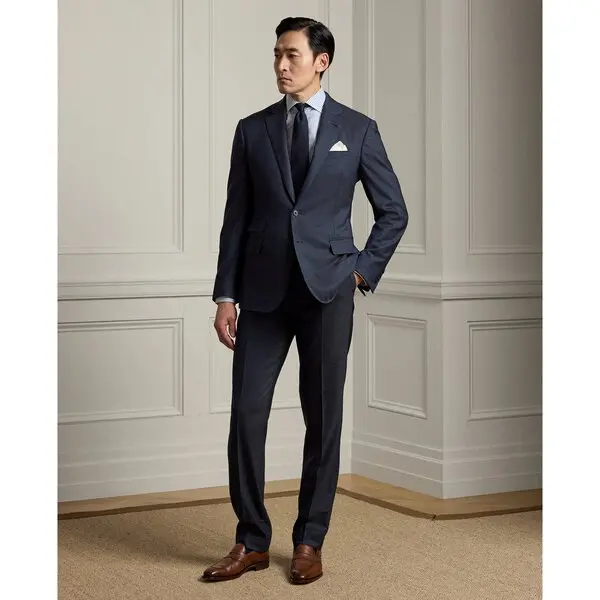Ralph Lauren Kent Hand-tailored Glen Plaid Wool Suit