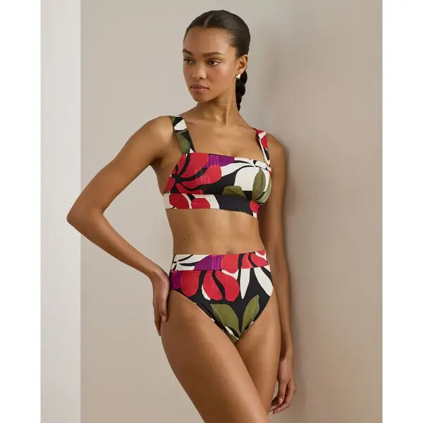 Ralph Lauren Floral Square-neck Bikini Top