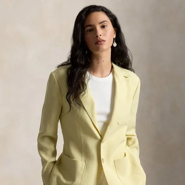 Ralph Lauren Single-breasted Linen Blazer