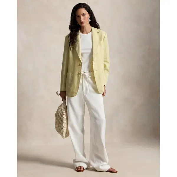 Ralph Lauren Single-breasted Linen Blazer