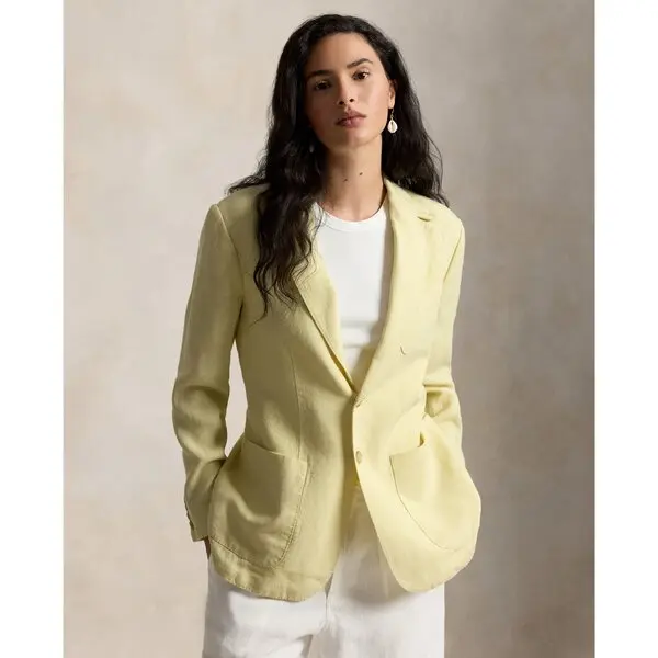 Ralph Lauren Single-breasted Linen Blazer
