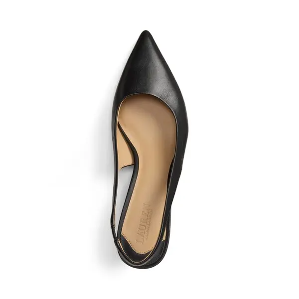 Ralph Lauren Lolah Ii Leather Slingback Pump - Black
