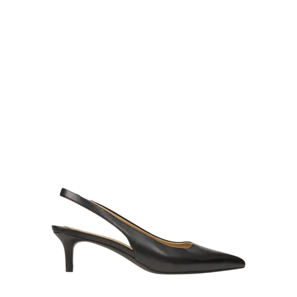 Ralph Lauren Lolah Ii Leather Slingback Pump - Black