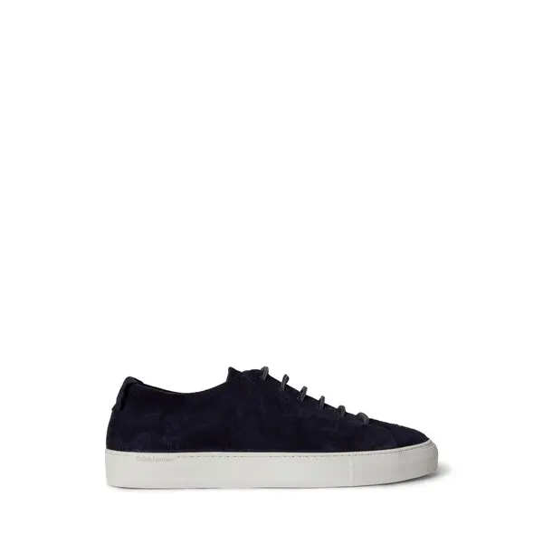 Ralph Lauren Jermain Deconstructed Calf-suede Sneaker - Hunter Navy