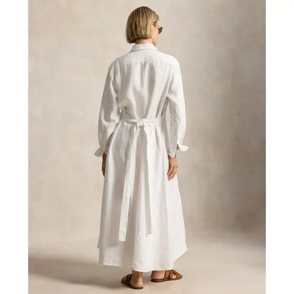 Ralph Lauren Self-tie Linen Shirt Dress