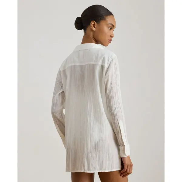 Ralph Lauren Crushed Cotton Camp Shirt Cover-up