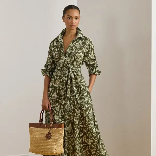 Ralph Lauren Floral Cotton Voile Shirt Dress - Multi