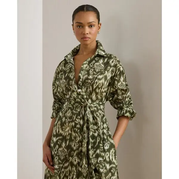 Ralph Lauren Floral Cotton Voile Shirt Dress - Multi