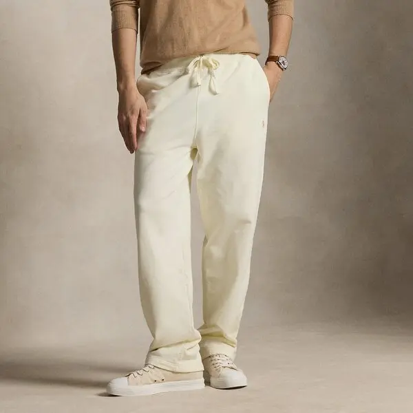 Ralph Lauren Loopback Fleece Drawstring Pant - Clubhouse Cream