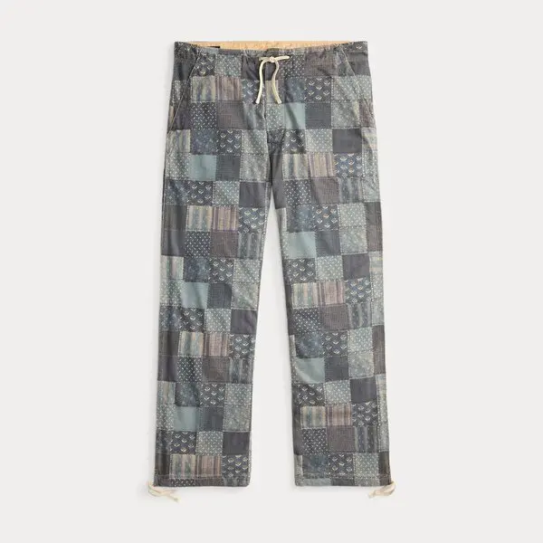 Ralph Lauren Patchwork-print Jersey Pant - Navy/multi