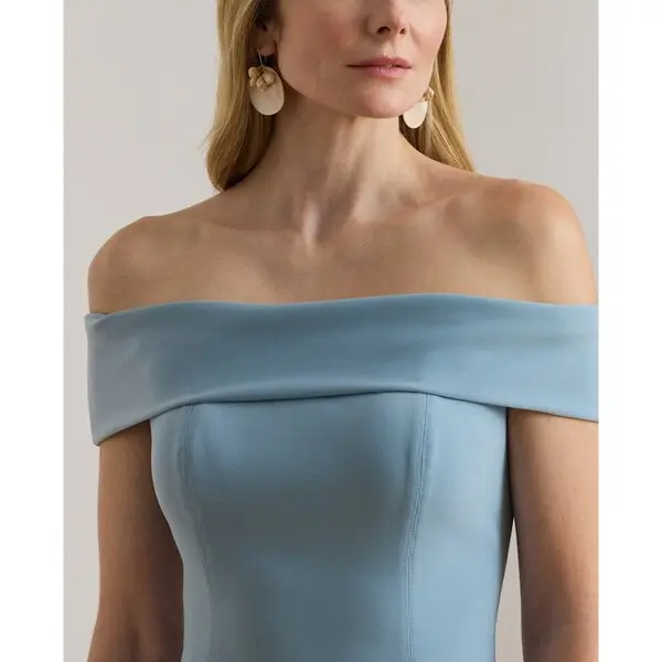 chocolate brown wedding guest dresses Off-the-Shoulder A-Line V-Neck Dress evening dresses for weddings Size:Size 2 (Fits AU18 - AU26) the Ieena Duggal 81071 Are you an inverted