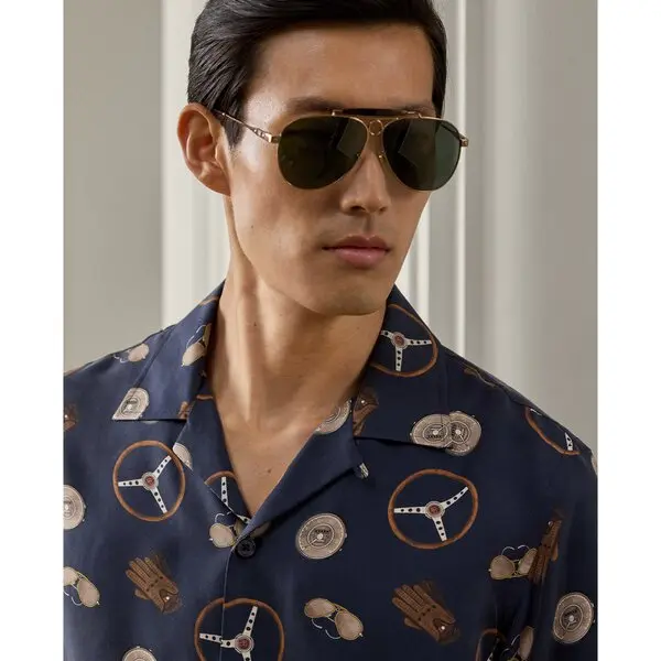 Ralph Lauren Printed Silk Camp Shirt