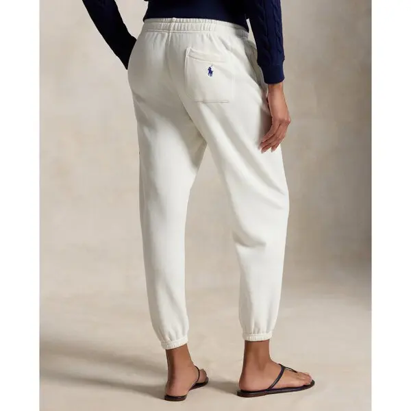 Ralph Lauren Wave-logo Fleece Sweatpant - Deckwash White
