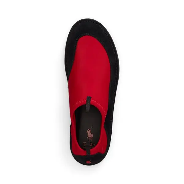 Ralph Lauren Suede-trim Neoprene Slip-on Sneakers - Red/black
