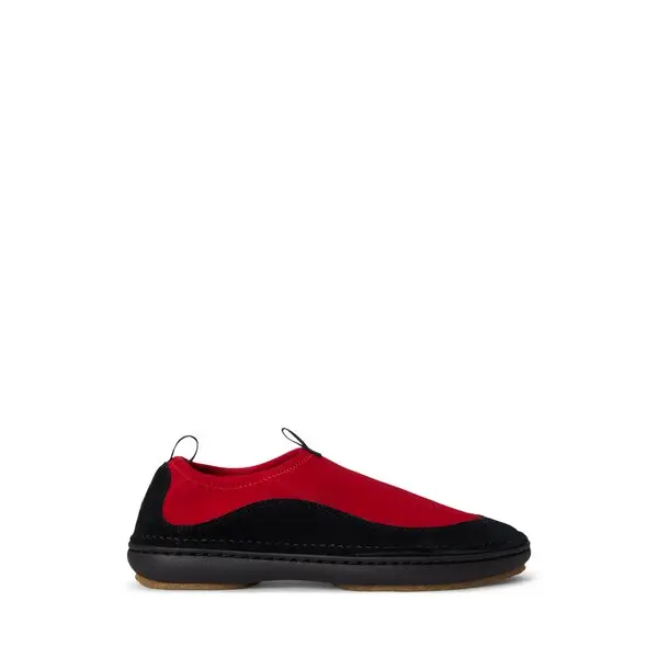 Ralph Lauren Suede-trim Neoprene Slip-on Sneakers - Red/black