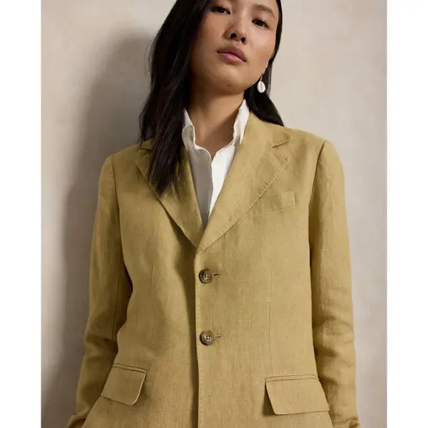 Ralph Lauren Single-breasted Dèlavè Linen Blazer