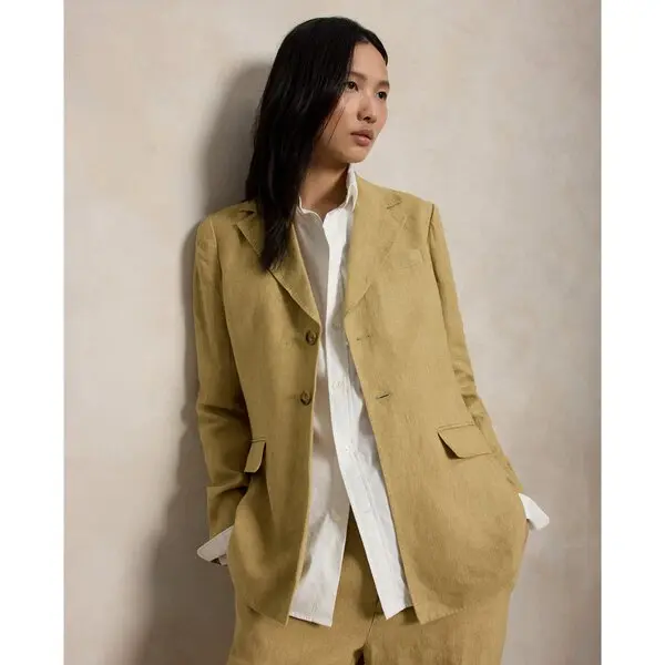 Ralph Lauren Single-breasted Dèlavè Linen Blazer