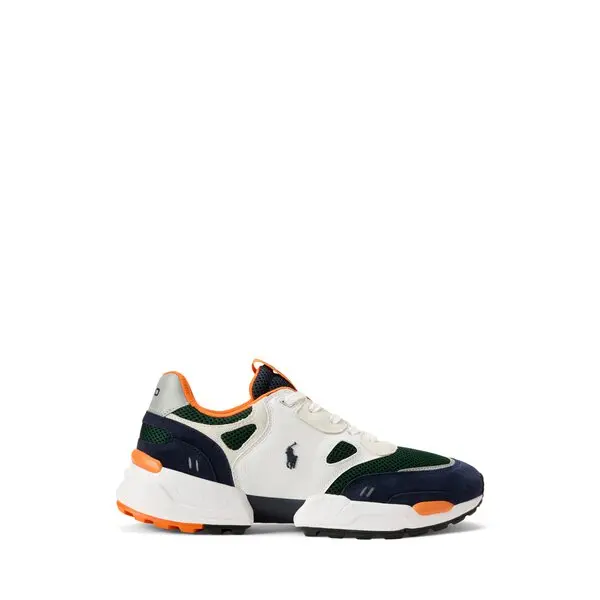 Ralph Lauren Jogger Suede And Mesh Sneakers