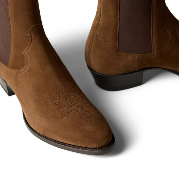 Ralph Lauren Calf-suede Chelsea Western Boots