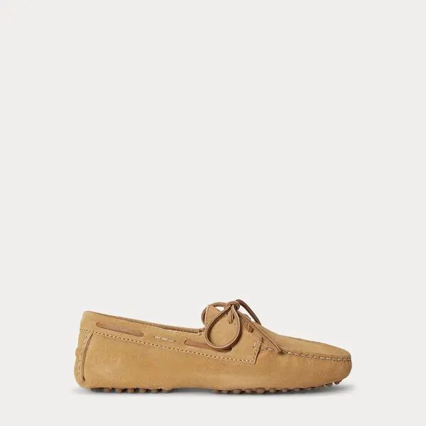 Ralph Lauren Suede Camp Driver - Caramel