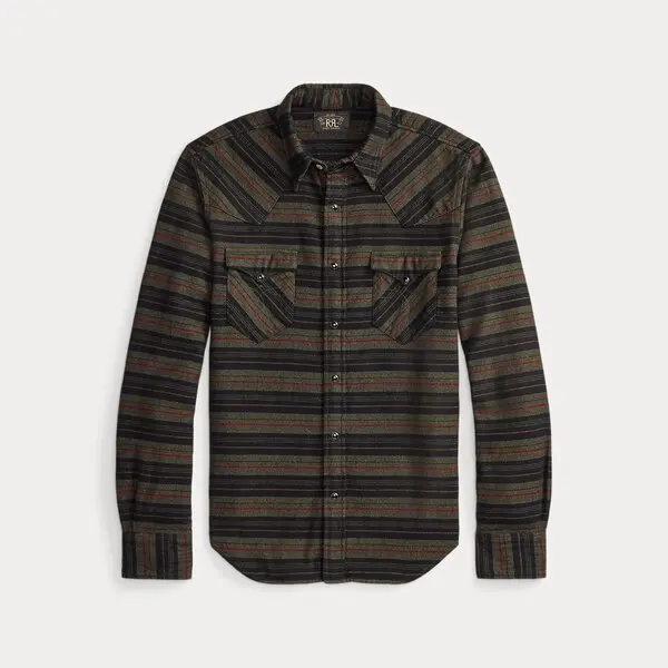 Ralph Lauren Slim Fit Plaid Twill Western Shirt