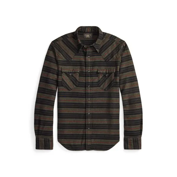 Ralph Lauren Slim Fit Plaid Twill Western Shirt