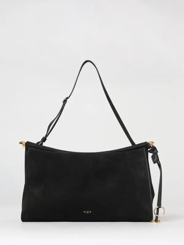 Alaïa Le Click Nubuck Shoulder Bag - Black