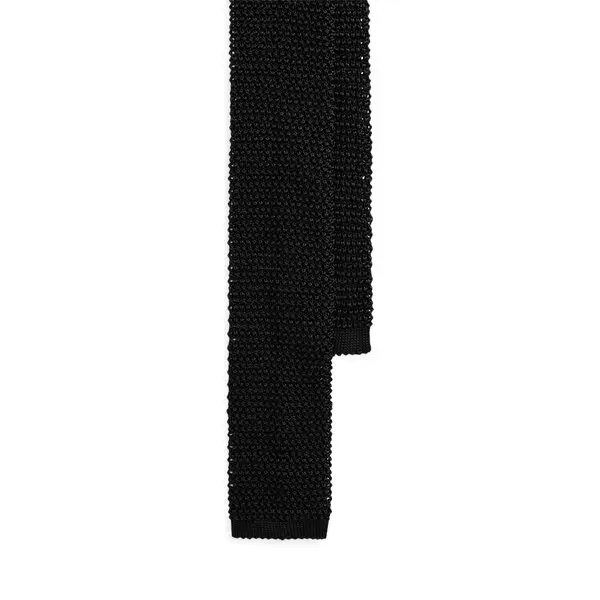 Ralph Lauren Knit Silk Neck Tie - Black