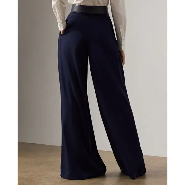 Ralph Lauren Greer Wool Gabardine Pleated Pant