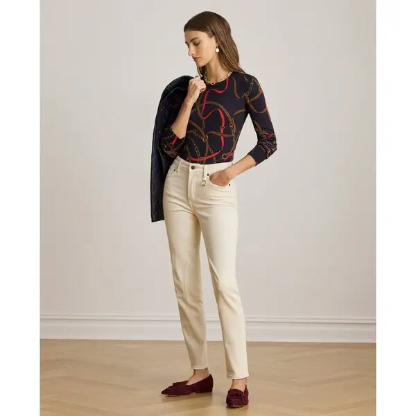 Ralph Lauren Belting-print Cotton-blend Sweater