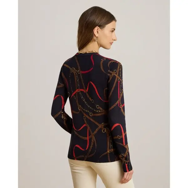 Ralph Lauren Belting-print Cotton-blend Sweater