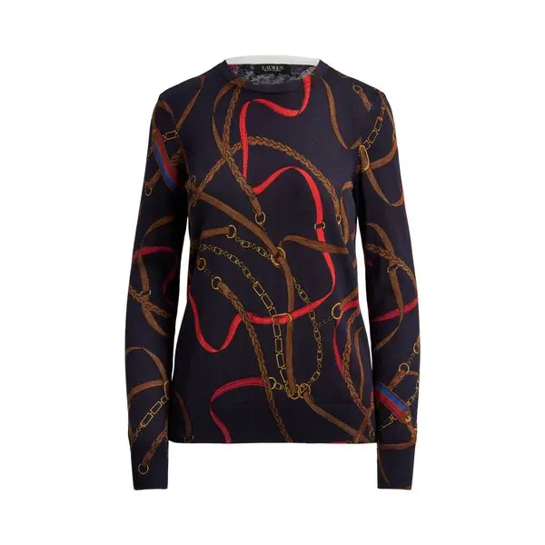 Ralph Lauren Belting-print Cotton-blend Sweater