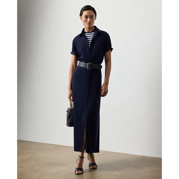 Ralph Lauren Carol Wool Gabardine Day Dress