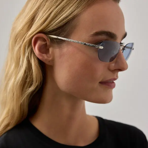 Ralph Lauren Western Rectangle Sunglasses - Silver