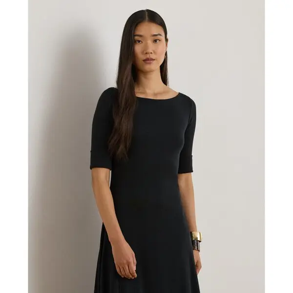 ralph lauren stretch cotton midi dress Ralph Lauren Women's Striped Stretch Cotton Midi Dress