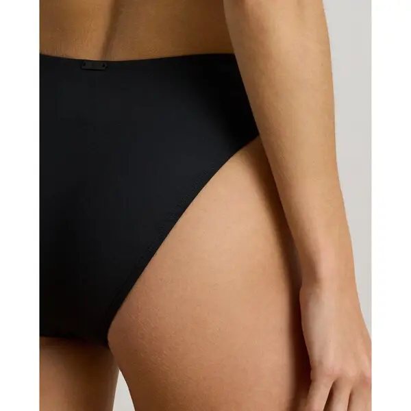 Ralph Lauren Curved Mid-rise Bikini Bottom - Black